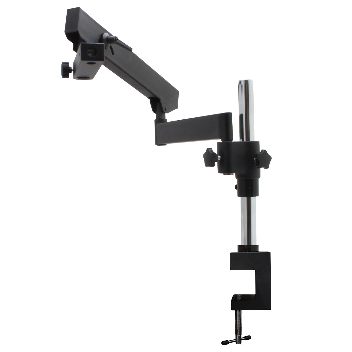 Articulating Arm Stand with Vertical Post and Table Clamp – Aven Tools