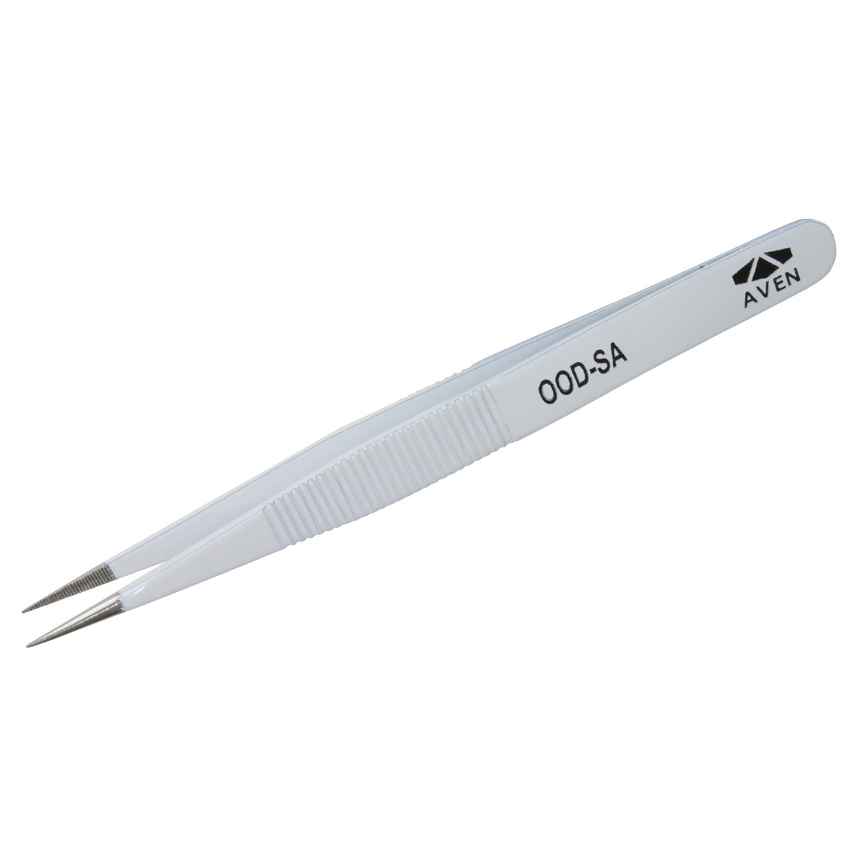 E-Z Pik Tweezers 00D White with Serrated Tips – Aven Tools