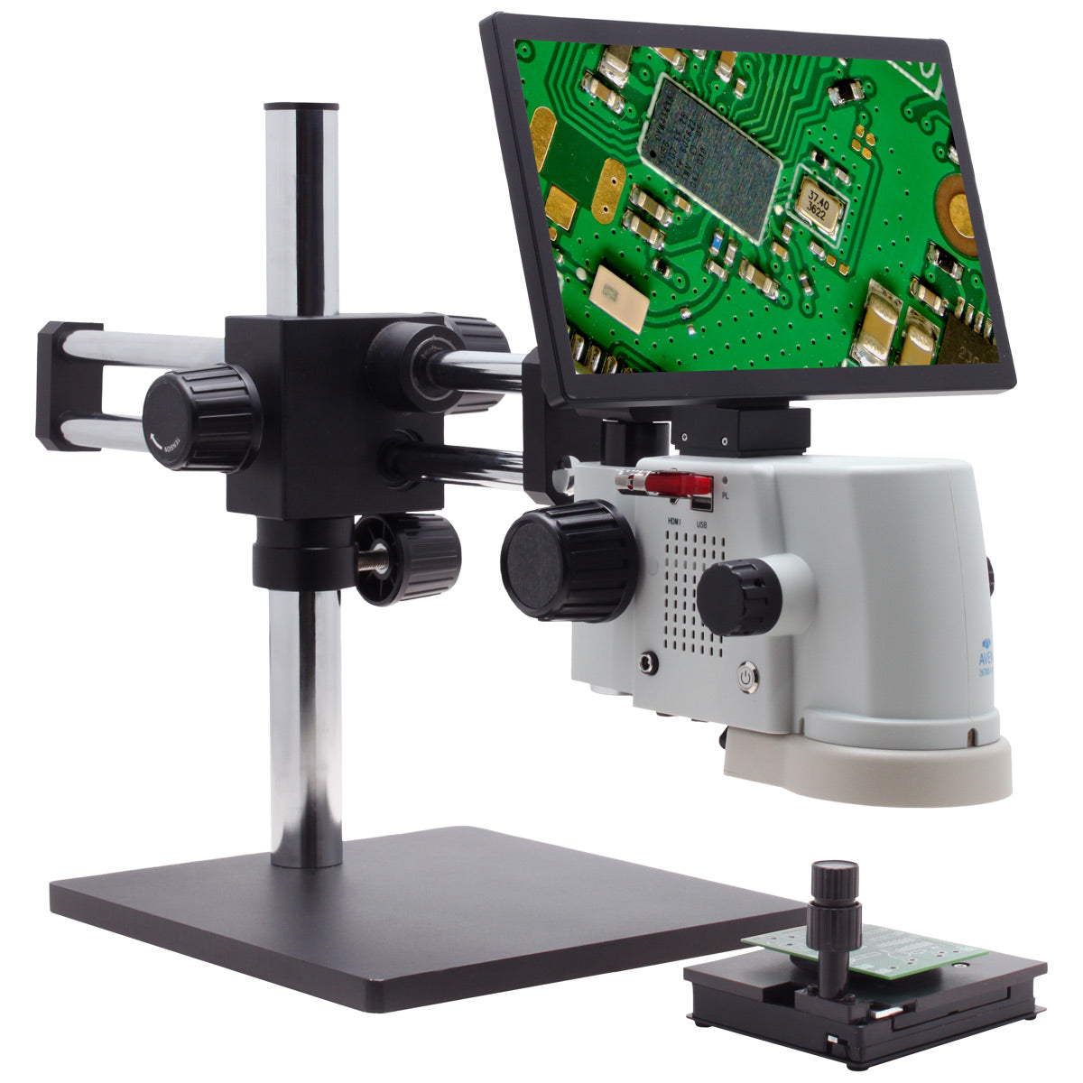 MicroVue Digital Microscope with Boom Stand and X/Y/R Stage [17x - 110 ...