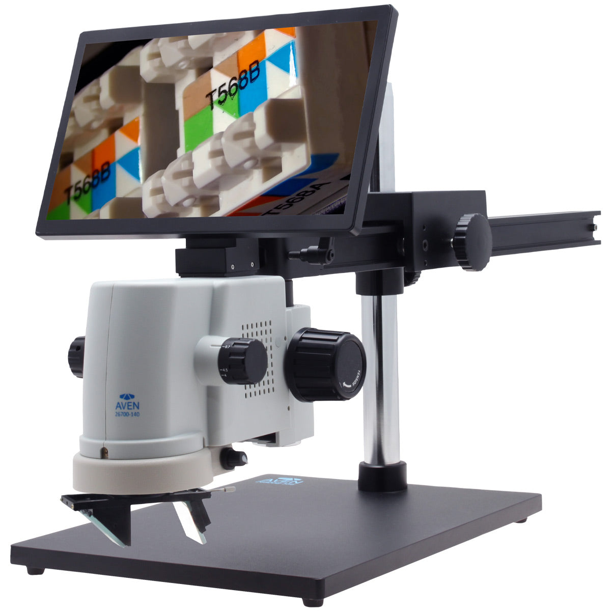 MicroVue Digital Microscope with Ultra Glide Stand and 360 Viewer [17x ...