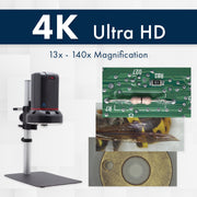 Digital Microscope Cyclops 4K Ultra HD HDMI + USB [13x to 140x] with 4 ...