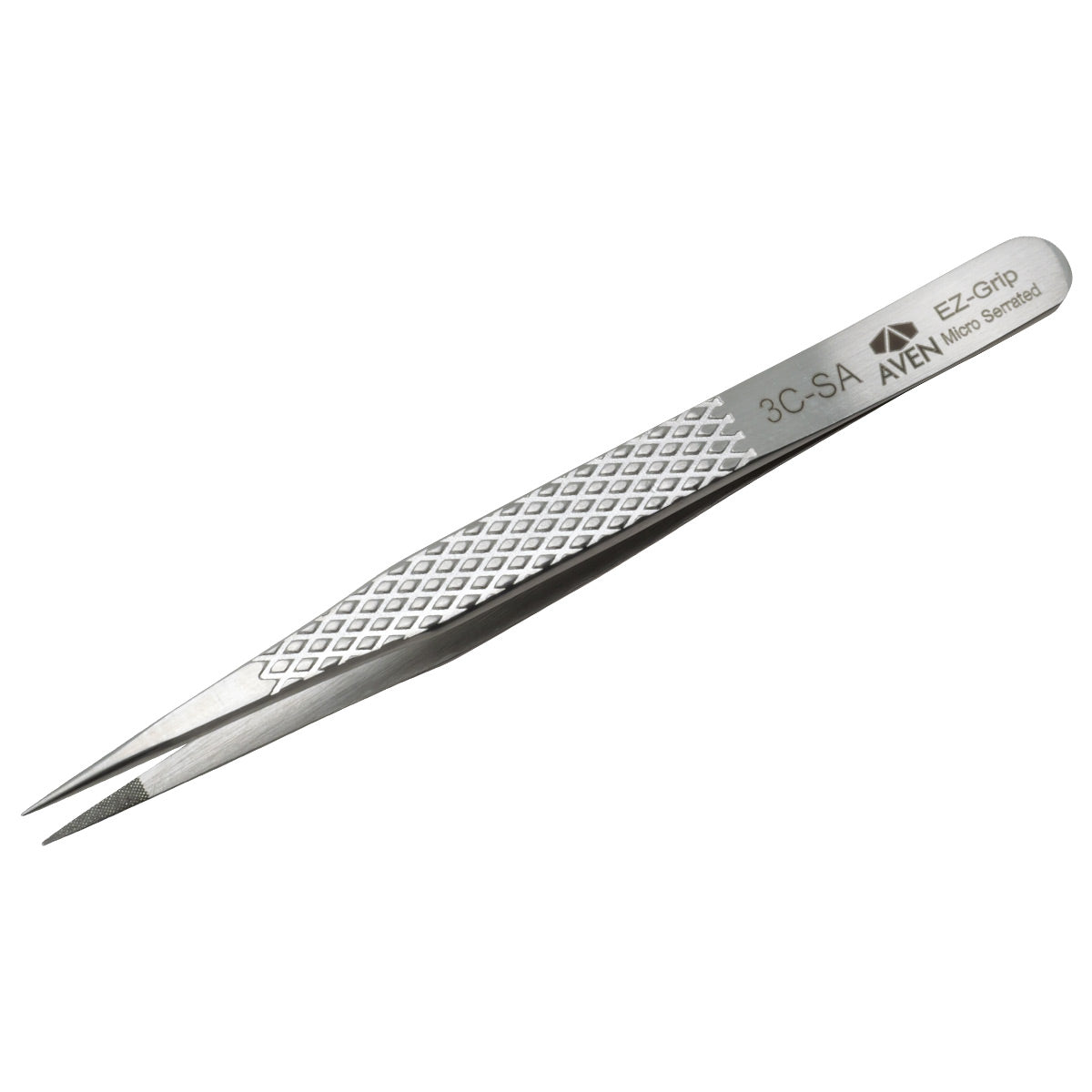 EZ Grip Micro-Serrated Tweezers Stainless Steel, #3C Pattern – Aven Tools