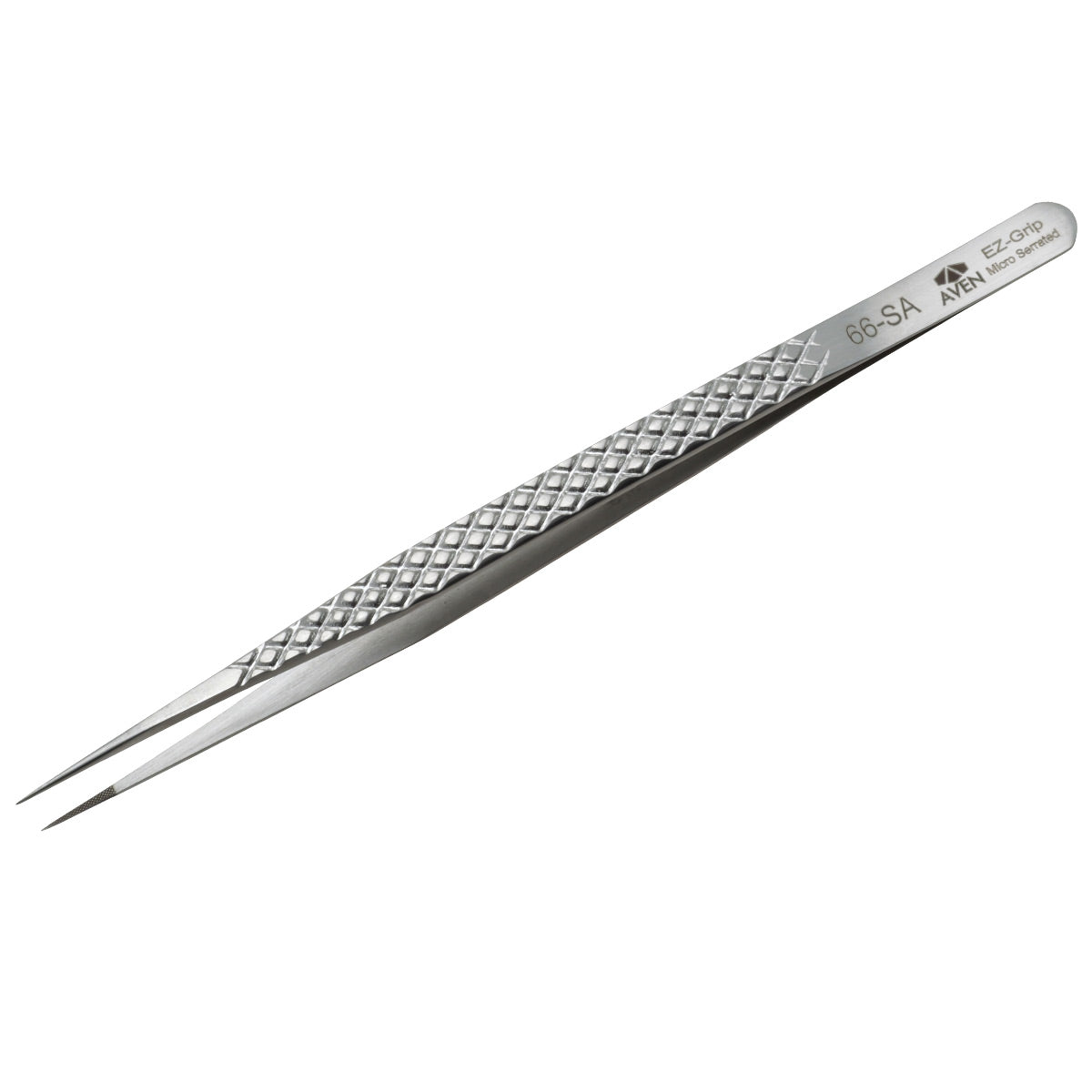 EZ Grip Micro-Serrated Tweezers Stainless Steel, #66 Pattern – Aven Tools