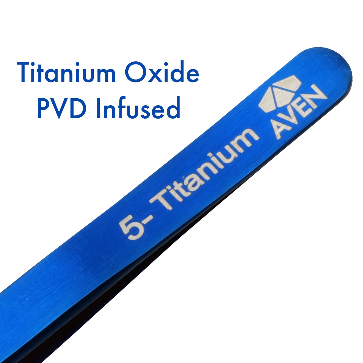 Titanium Blue Tweezers, Pattern #5 – Aven Tools