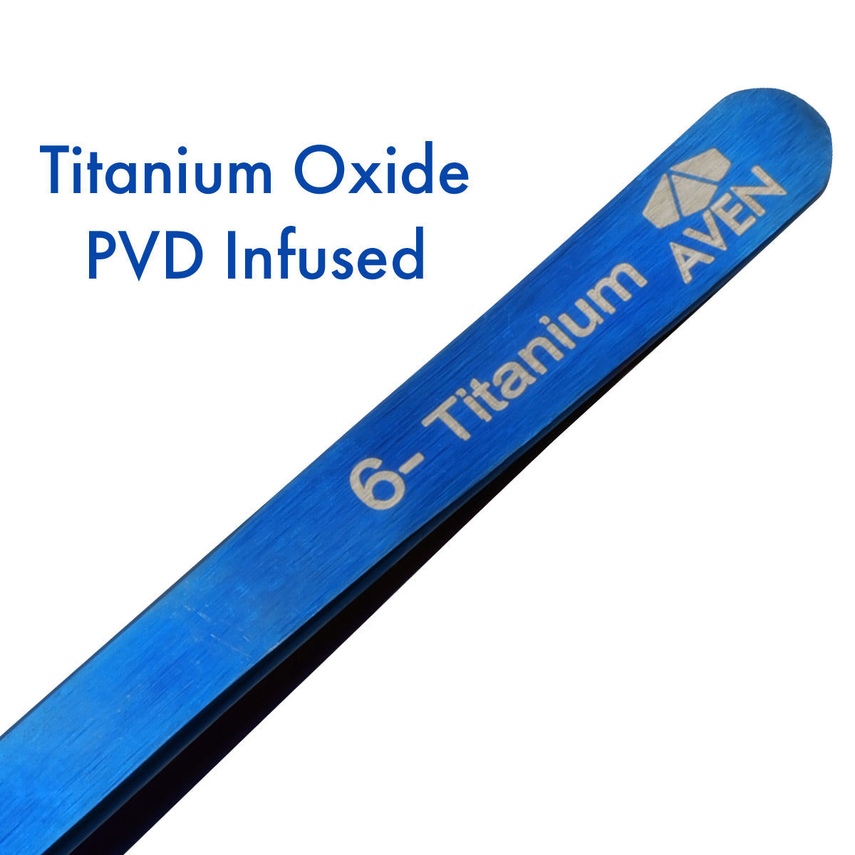 Titanium Blue Tweezers, Pattern #6 – Aven Tools