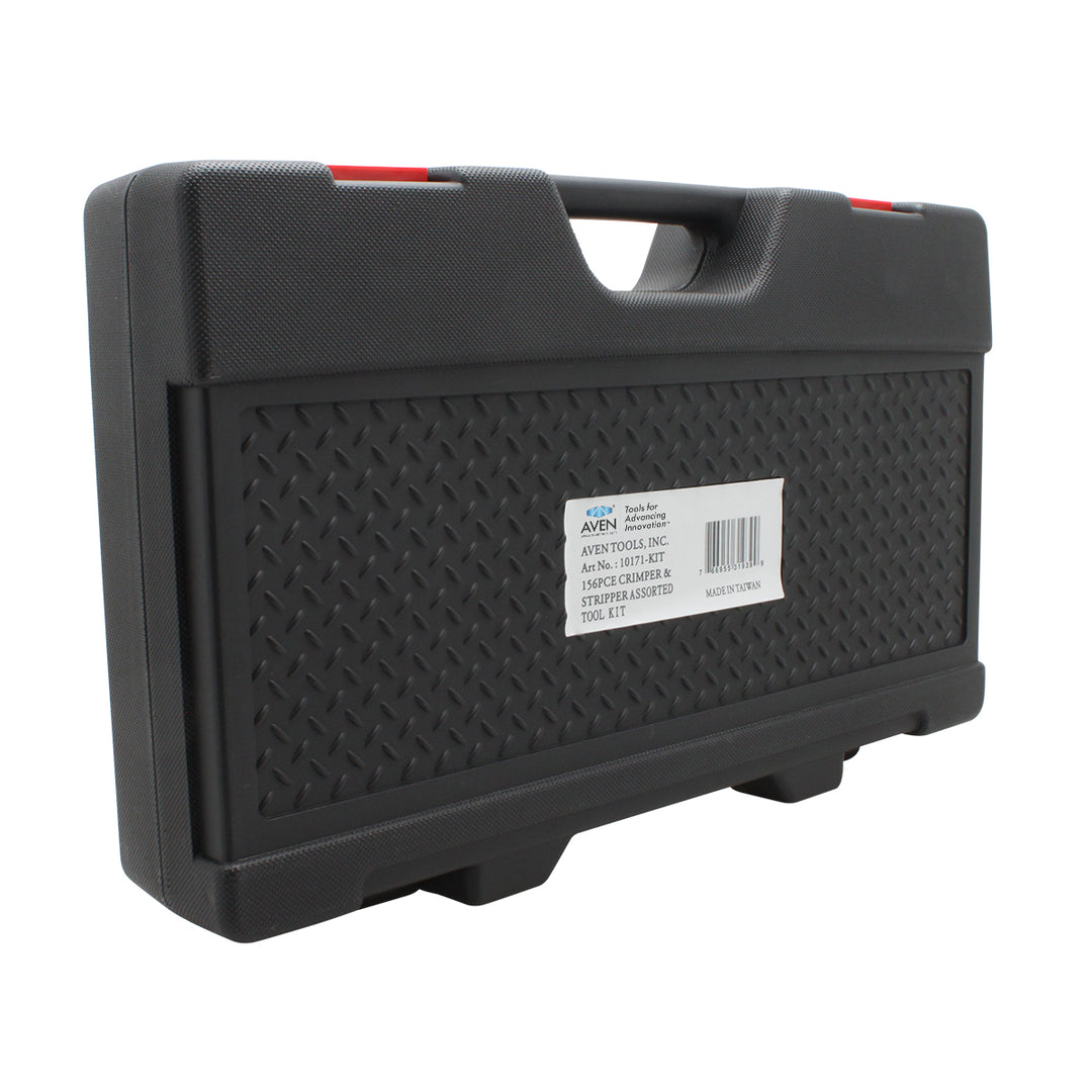 Deluxe Crimping Tool Kit with Frame, 5 Dies, Wire Stripper, and 148 pc – Aven Tools