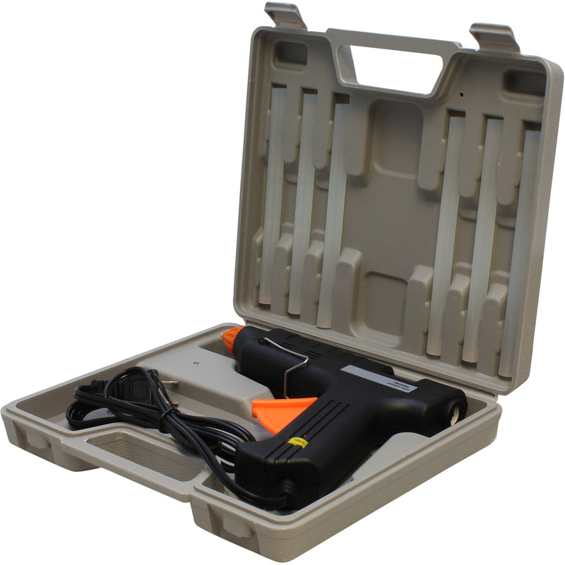 Glue gun with case store