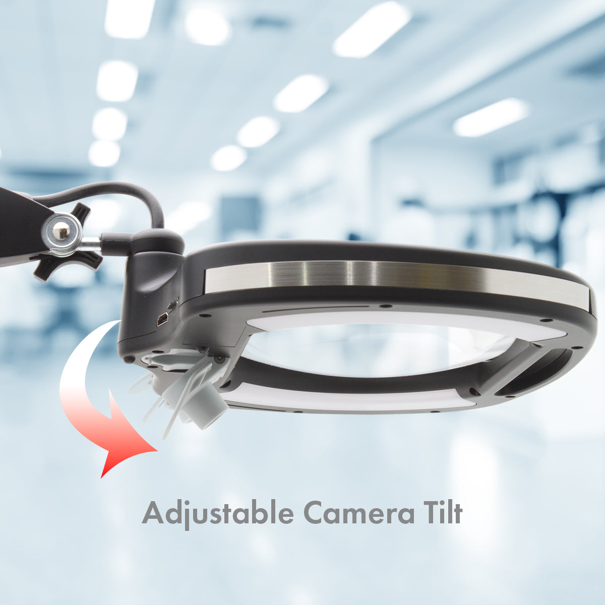 Inspector™ 5 Diopter [2.25x] Magnifying Lamp with HD Camera ESD Safe ...