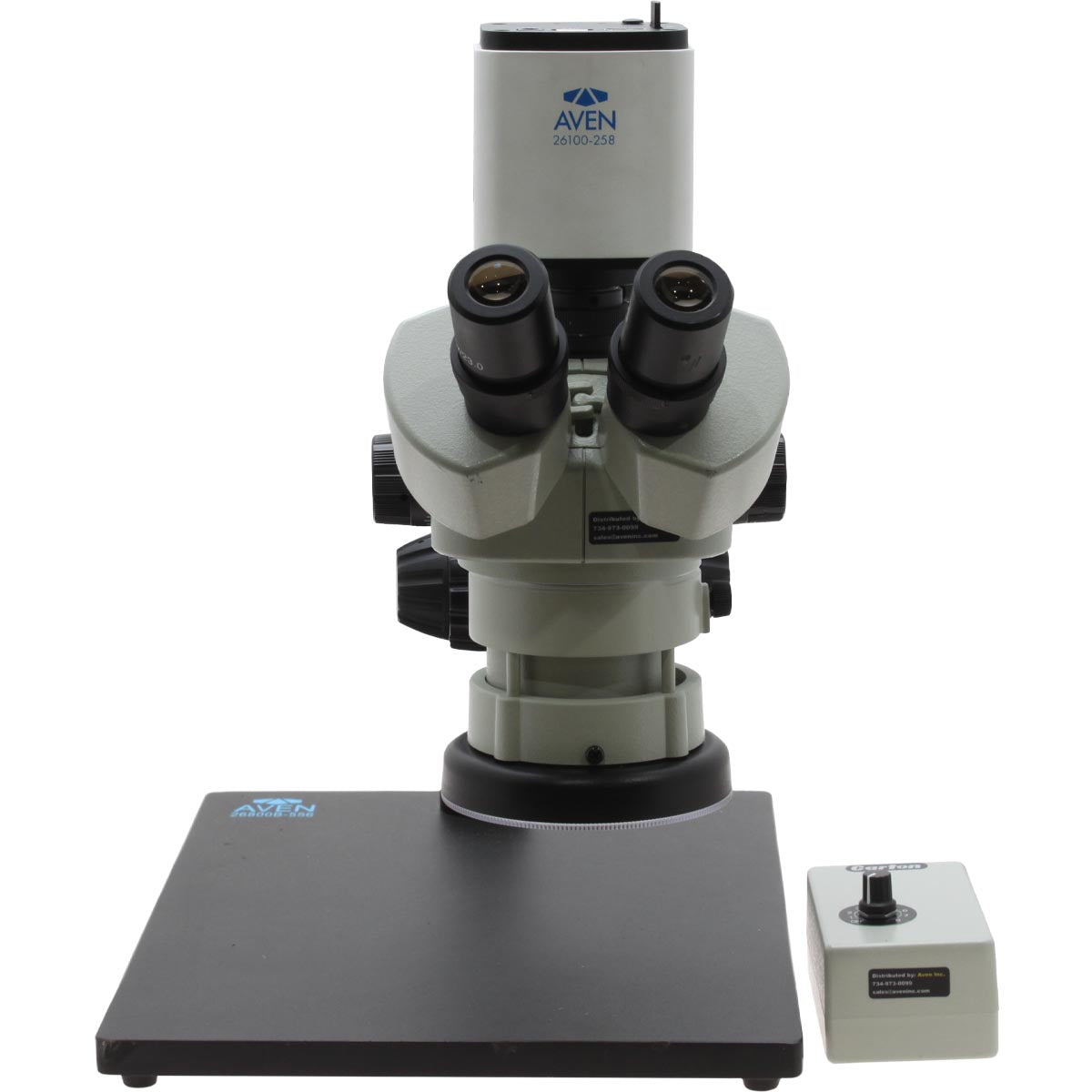 Stereo Zoom Microscope SPZV-50 [6.7x - 50x] on Ultra Glide Stand with ...